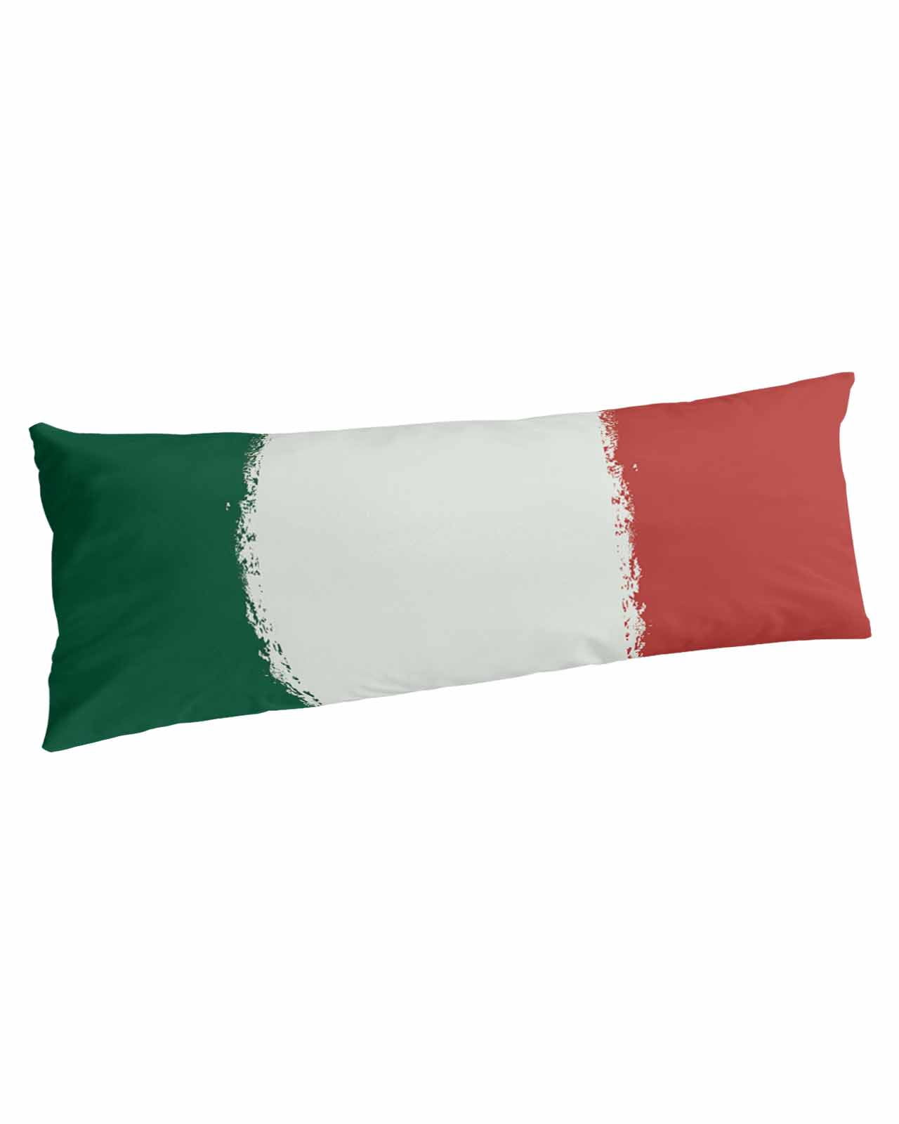 Mexican Flag Shabby Body Pillow Covers, Green White Red Stripes Soft ...