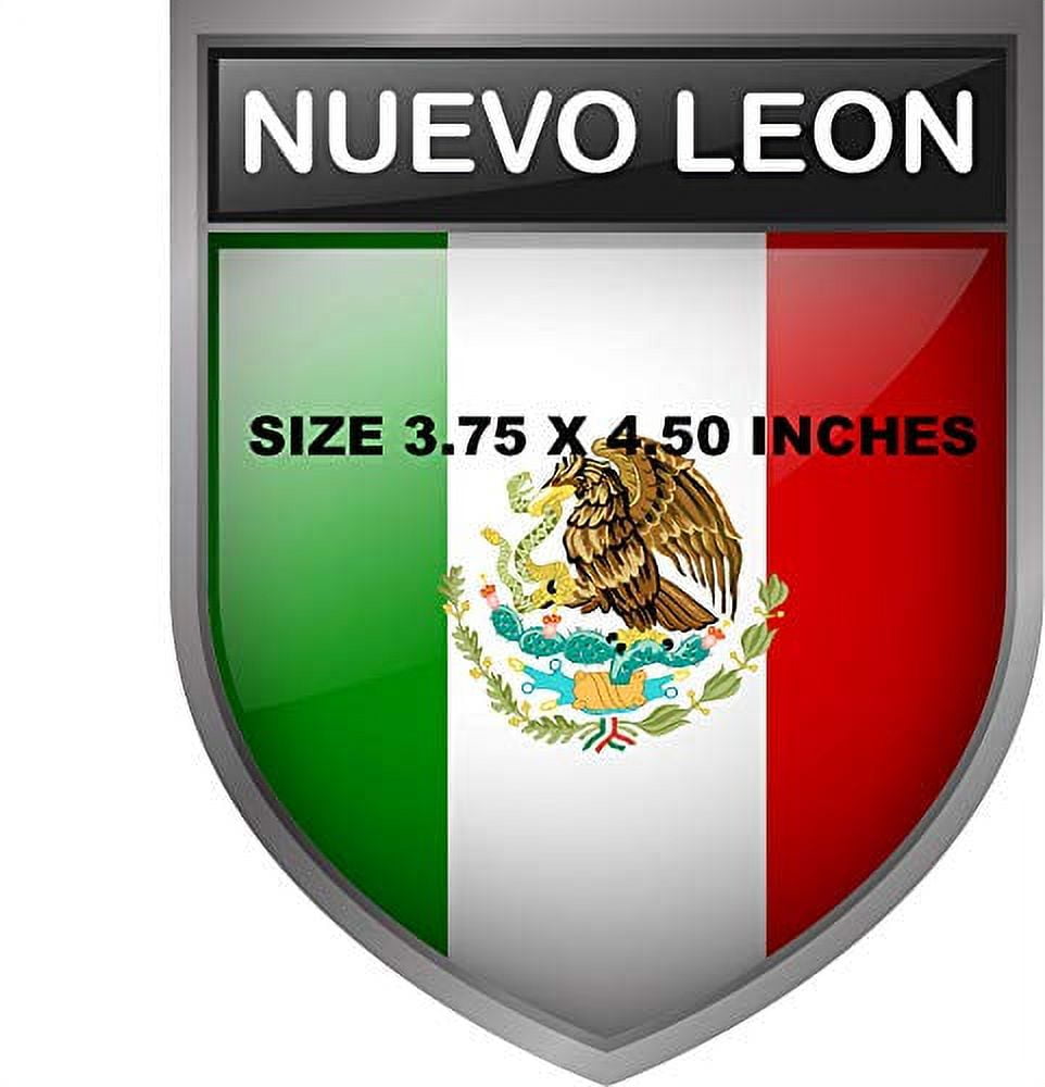 Mexican Flag Sticker Decal (PACK OF 2), Nuevo Leon State, Bandera de Mexico - Walmart.com