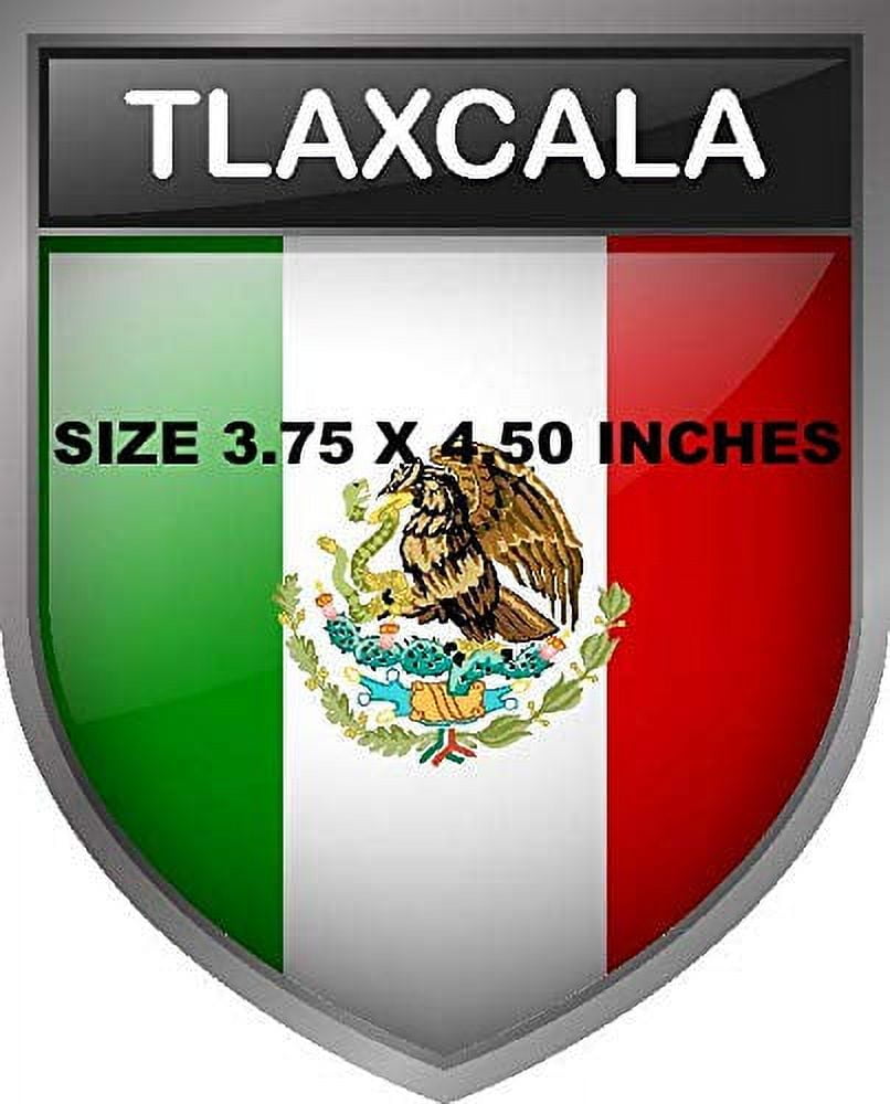 Mexican Flag Sticker Decal PACK OF 2), Tlaxcala State, Bandera de Mexico - Walmart.com