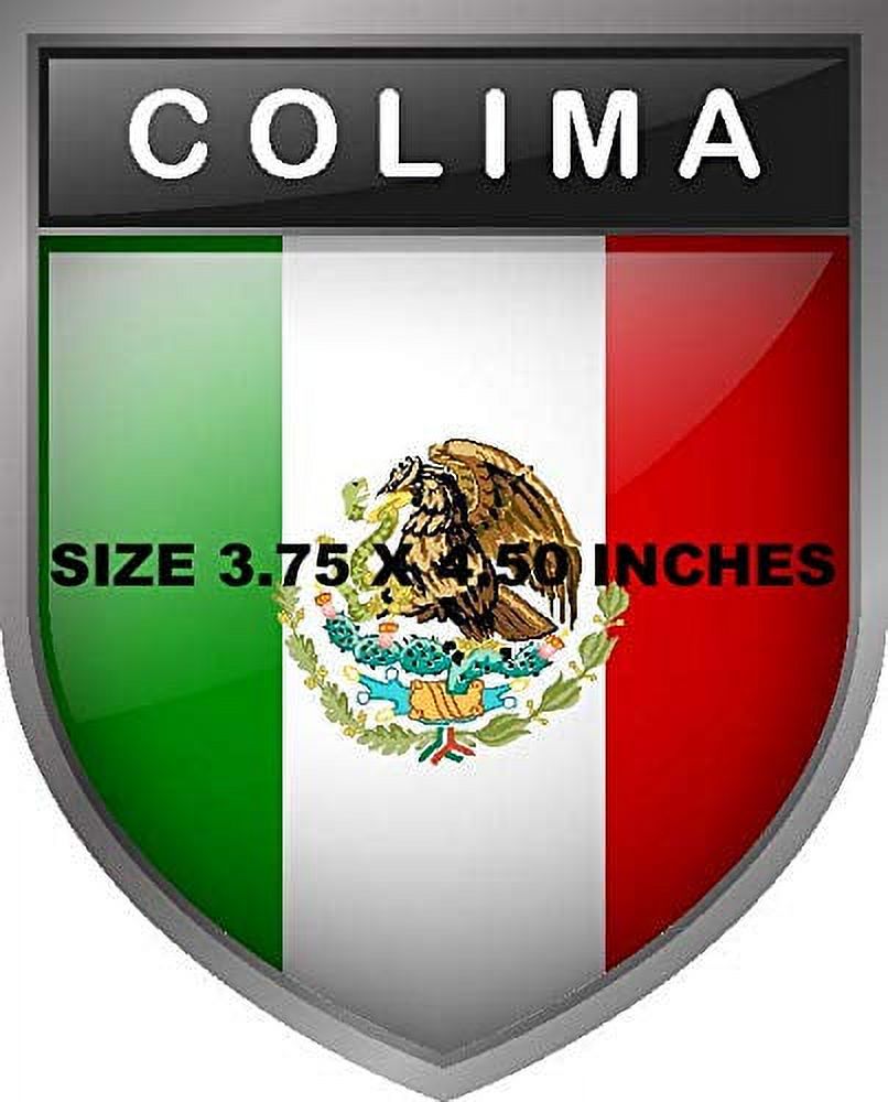 Mexican Flag Sticker Decal (PACK OF) ,Colima State, Bandera de Mexico ...