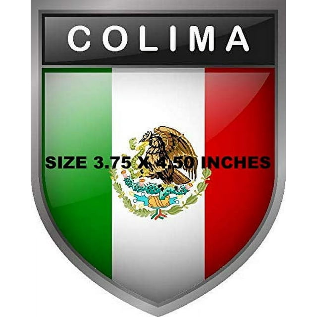 Mexican Flag Sticker Decal (PACK OF) ,Colima State, Bandera de Mexico ...