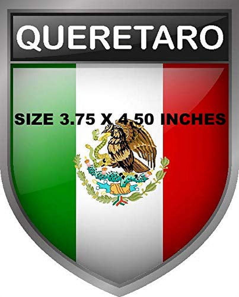 Mexican Flag Sticker (Pack of 2) Decal, Queretaro State, Bandera de ...