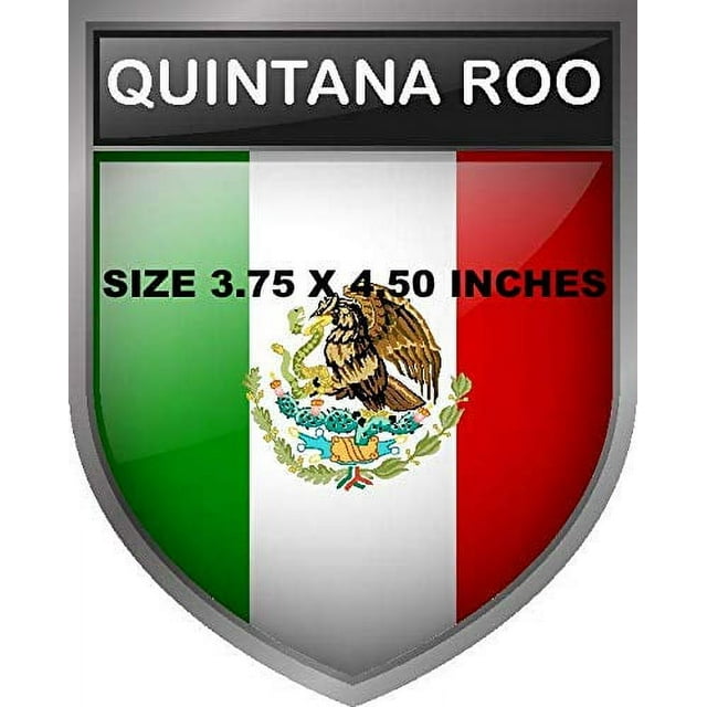 Mexican Flag Sticker (Pack of 2) Decal,Quintana ROO, Bandera de Mexico, - Walmart.com