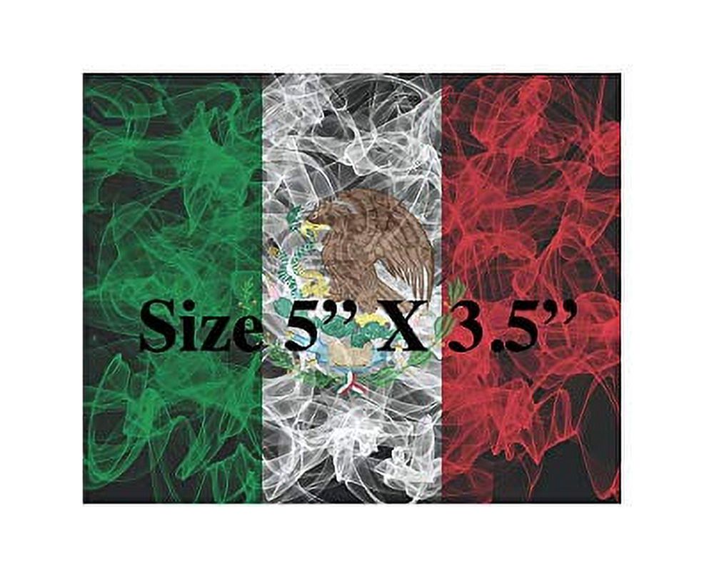 Mexican Flag Sticker (Pack of 2) Mexico Smoke Flag, Bandera de Mexico, - Walmart.com