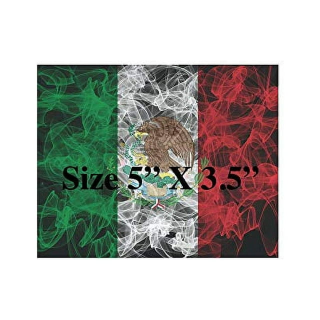 Mexican Flag Sticker (Pack of 2) Mexico Smoke Flag, Bandera de Mexico, - Walmart.com