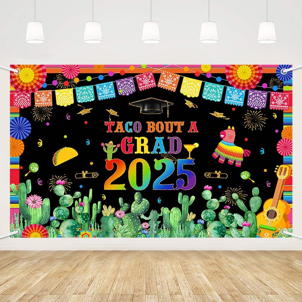 Mexican Graduation Backdrop Fiesta Taco Bout a Grad 2025 Photography ...