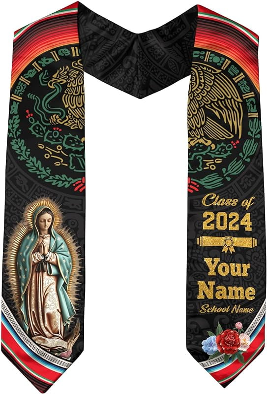 Mexican Graduation Sash, Mexican American Flag Graduation Sash 2024 ...