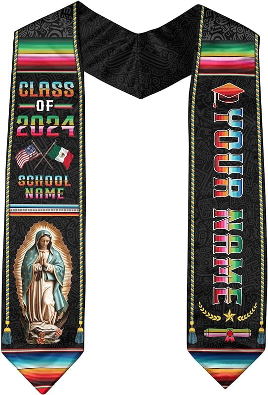 Mexican Graduation Sash, Mexican American Flag Graduation Sash 2024 ...