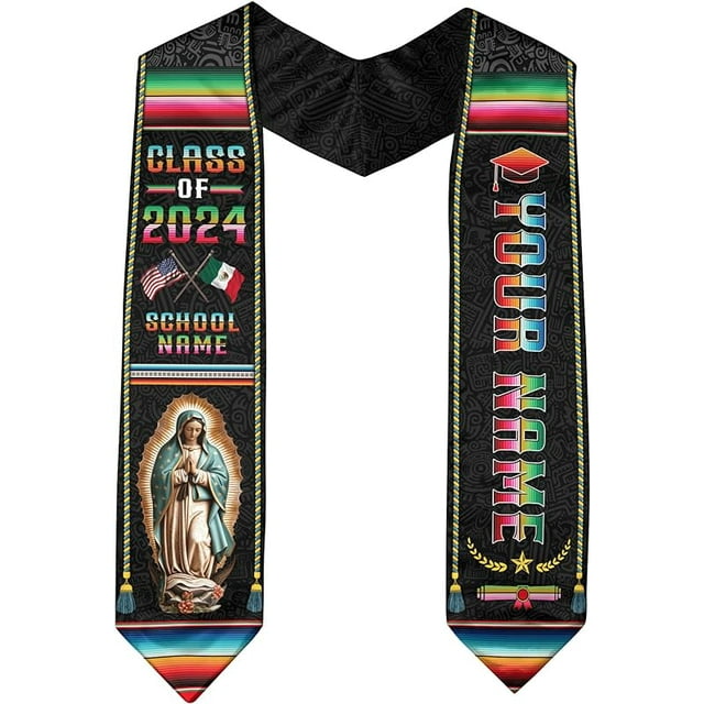 Mexican Graduation Sash, Mexican American Flag Graduation Sash 2024 ...