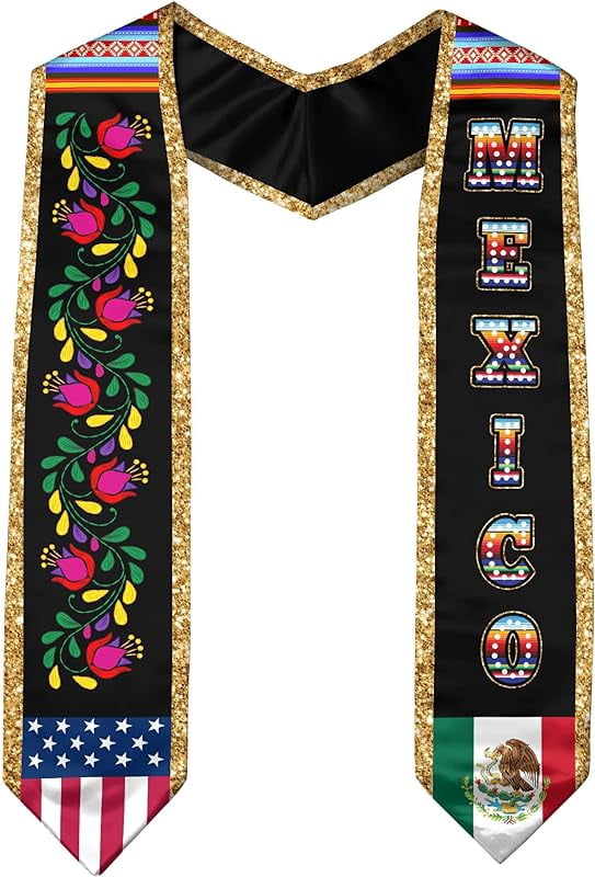 Mexican Graduation Sash, Mexican American Flag Graduation Sash 2024 ...