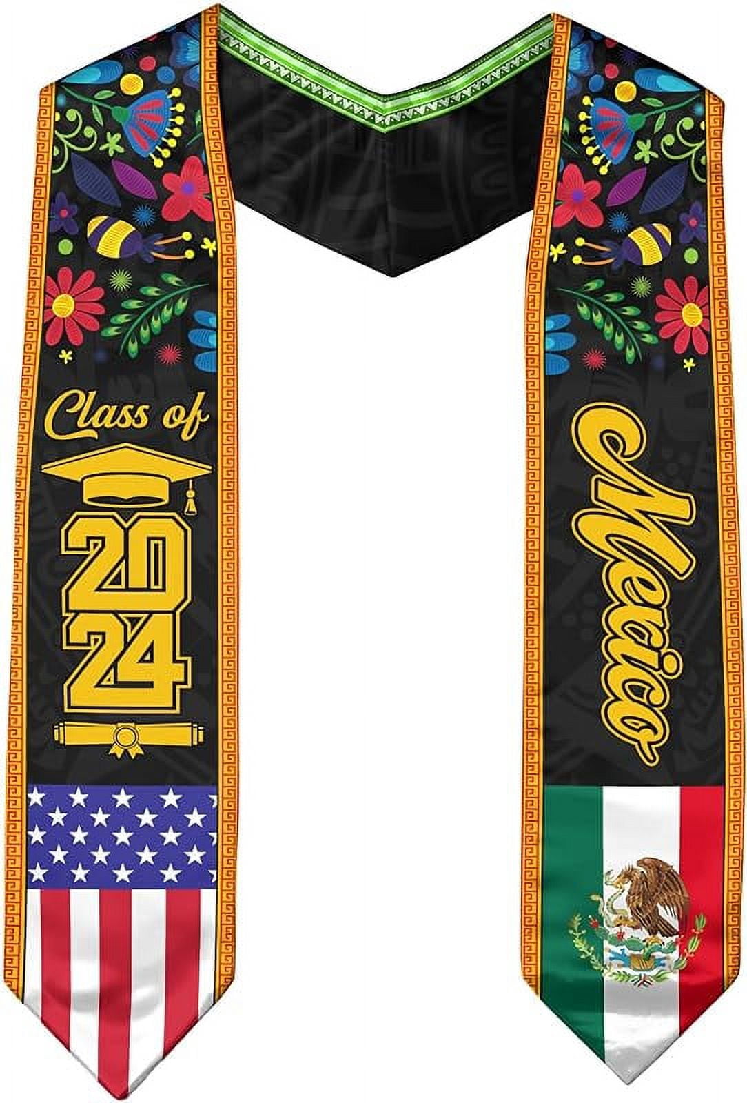 Mexican Graduation Sash, Mexican American Flag Graduation Sash 2024 ...