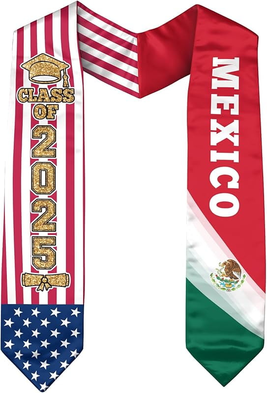 Mexican Graduation Sash, Mexico Graduation Stole 2025,Mexican American ...
