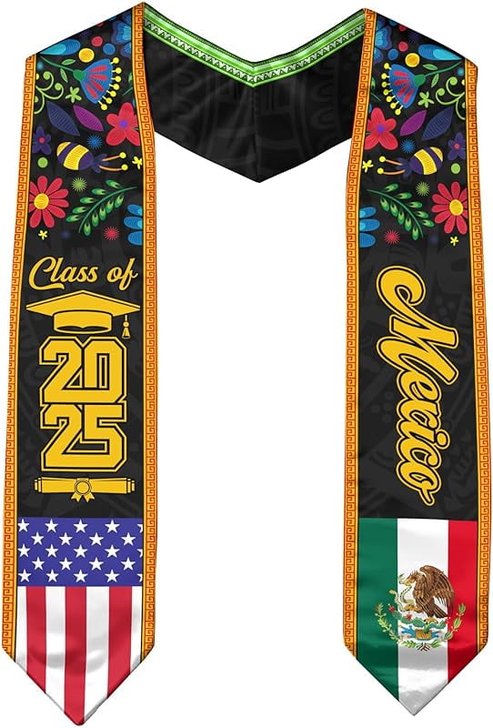 Mexican Graduation Sash, Mexico Graduation Stole 2025,Mexican American ...
