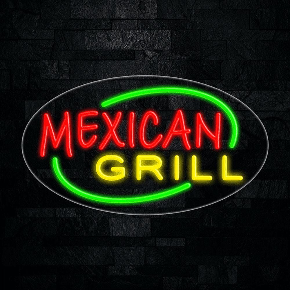 Mexican Grill LED Neon Sign 28"L x 16"H #34546 - Walmart.com