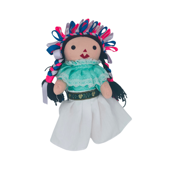 Mexican Handmade Maria Rag Doll with Traditional Dress 7" | Mona de ...