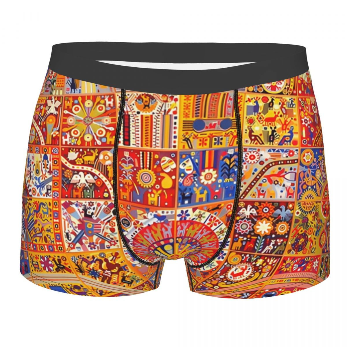 Mexican Huichol Sun Boxer Shorts Men 3D Printed Male Breathbale ...