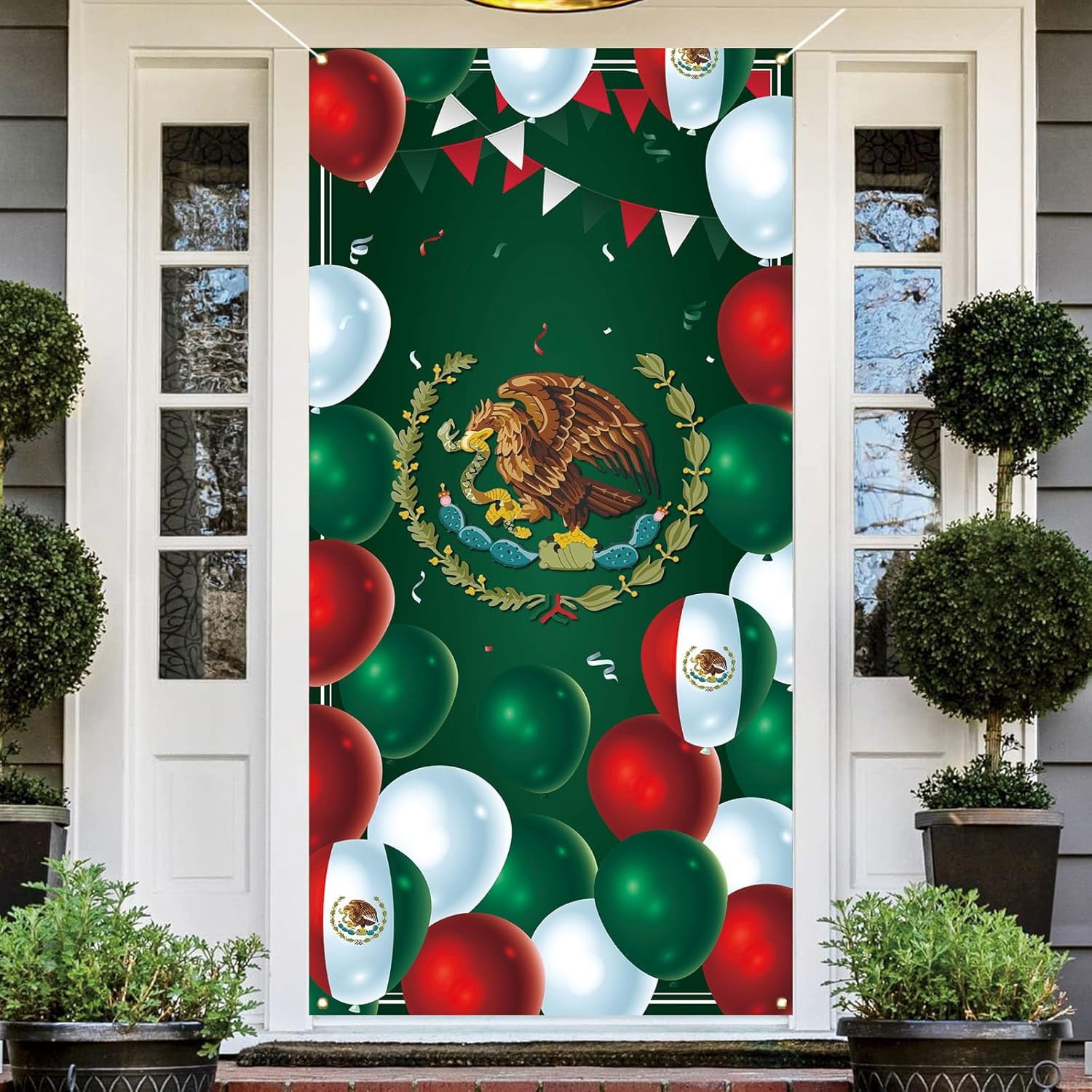 Mexican Independence Day Door Cover Viva Mexico Backdrop Mexican Fiesta ...