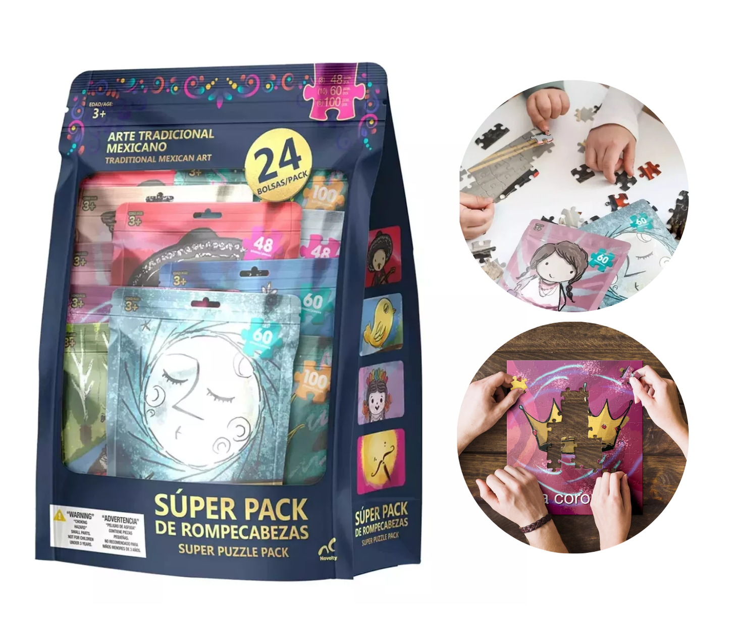 Mexican Inspired Loteria Puzzles, Set of 24 Individually Packaged ...