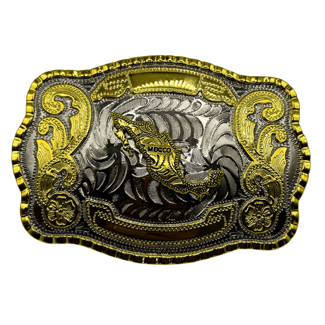 Mexican Map Western Belt Buckle 5.5"x4" | Hebilla Vaquera con Mapa de México de 5.5"x4 ...