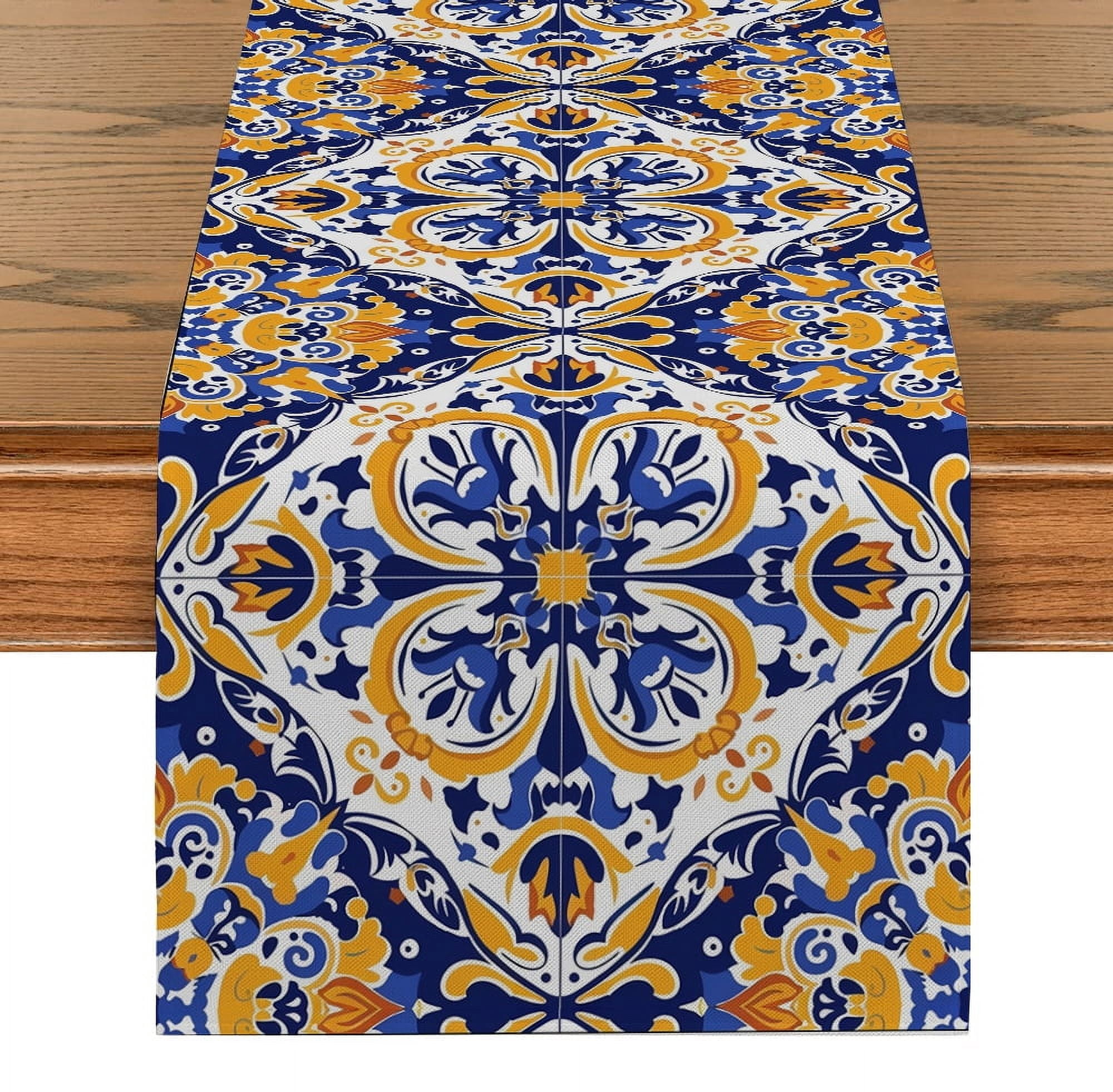 Mexican May 5 Geometric Tile National Table Runners Dresser Table r ...