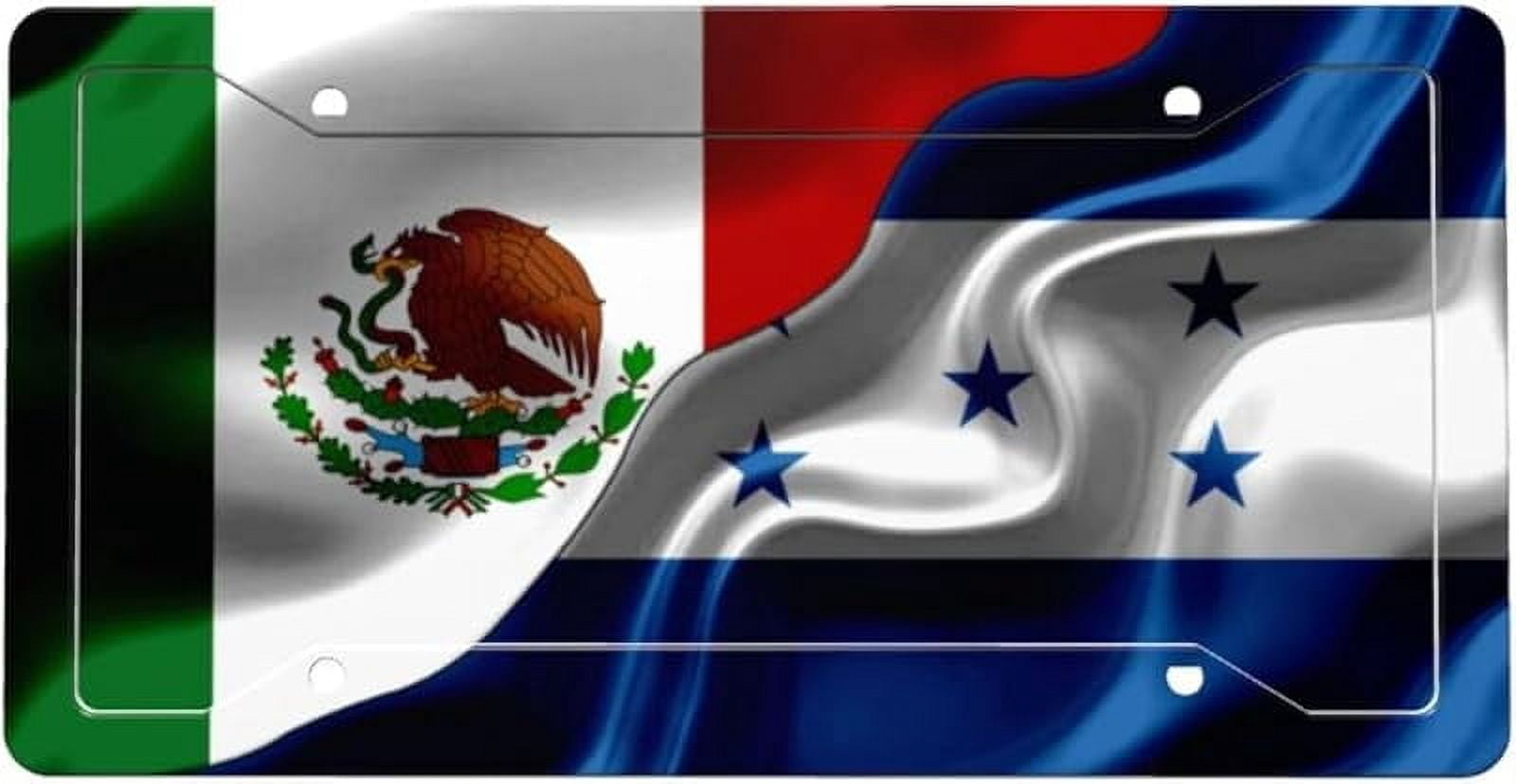 Mexican Mexico and Puerto Rico Puerto Rican Flag Front License Plate ...