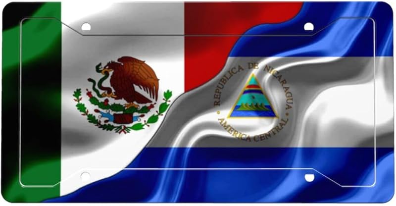 Mexican Mexico and Puerto Rico Puerto Rican Flag Front License Plate ...