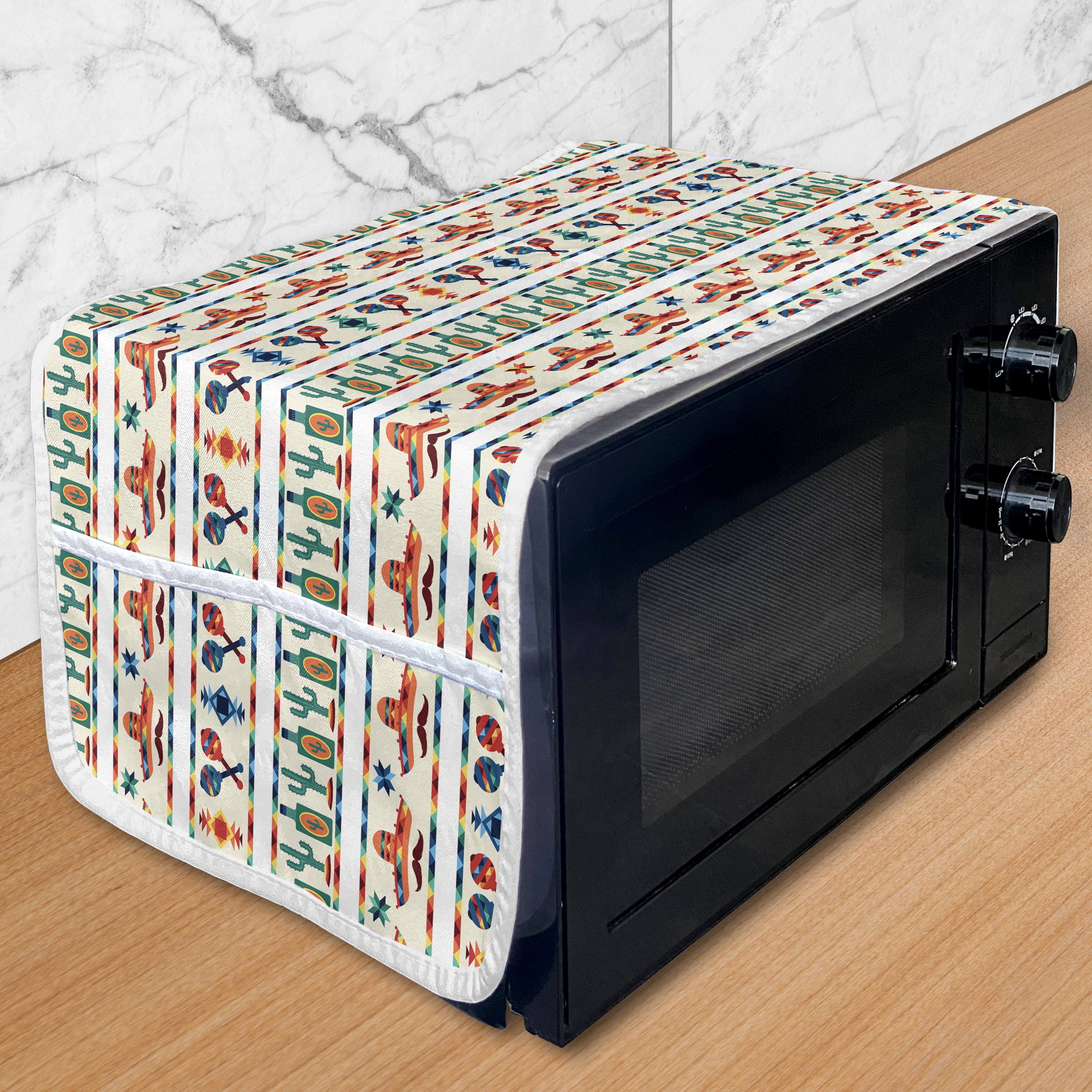 Mexican Microwave Oven Cover, Latin American Cultural Native Borders ...
