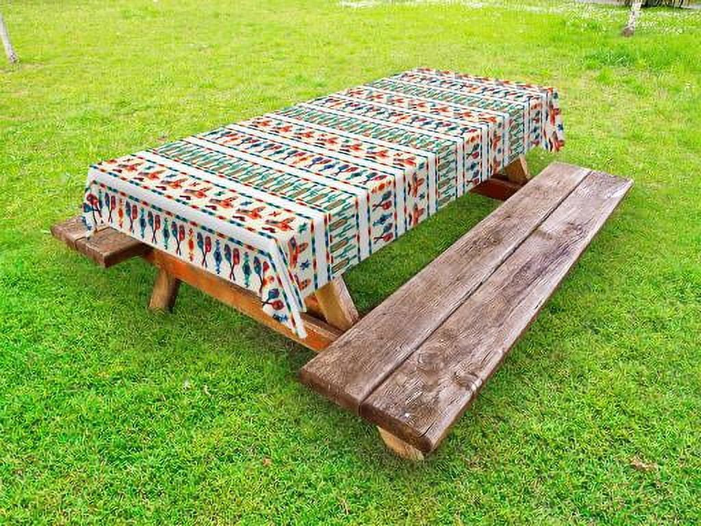 Mexican Outdoor Tablecloth, Latin American Cultural Native Borders ...