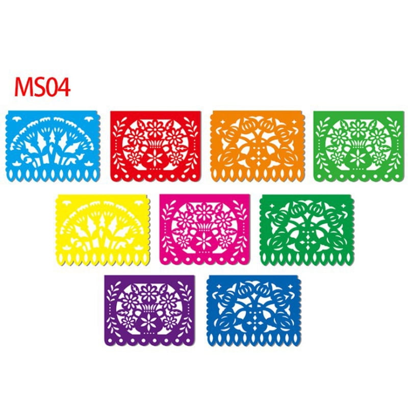 Mexican Papel Picado Banner Fiesta Banners Reusable Plastic Mexican ...