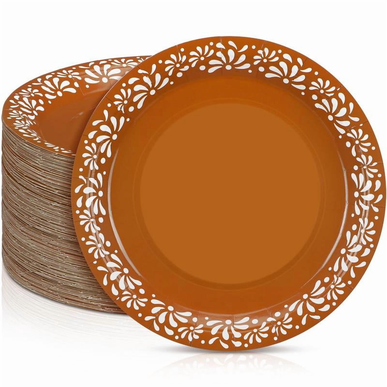 Mexican Paper Plates Mexican Party Decorations with Terracotta Flower ...