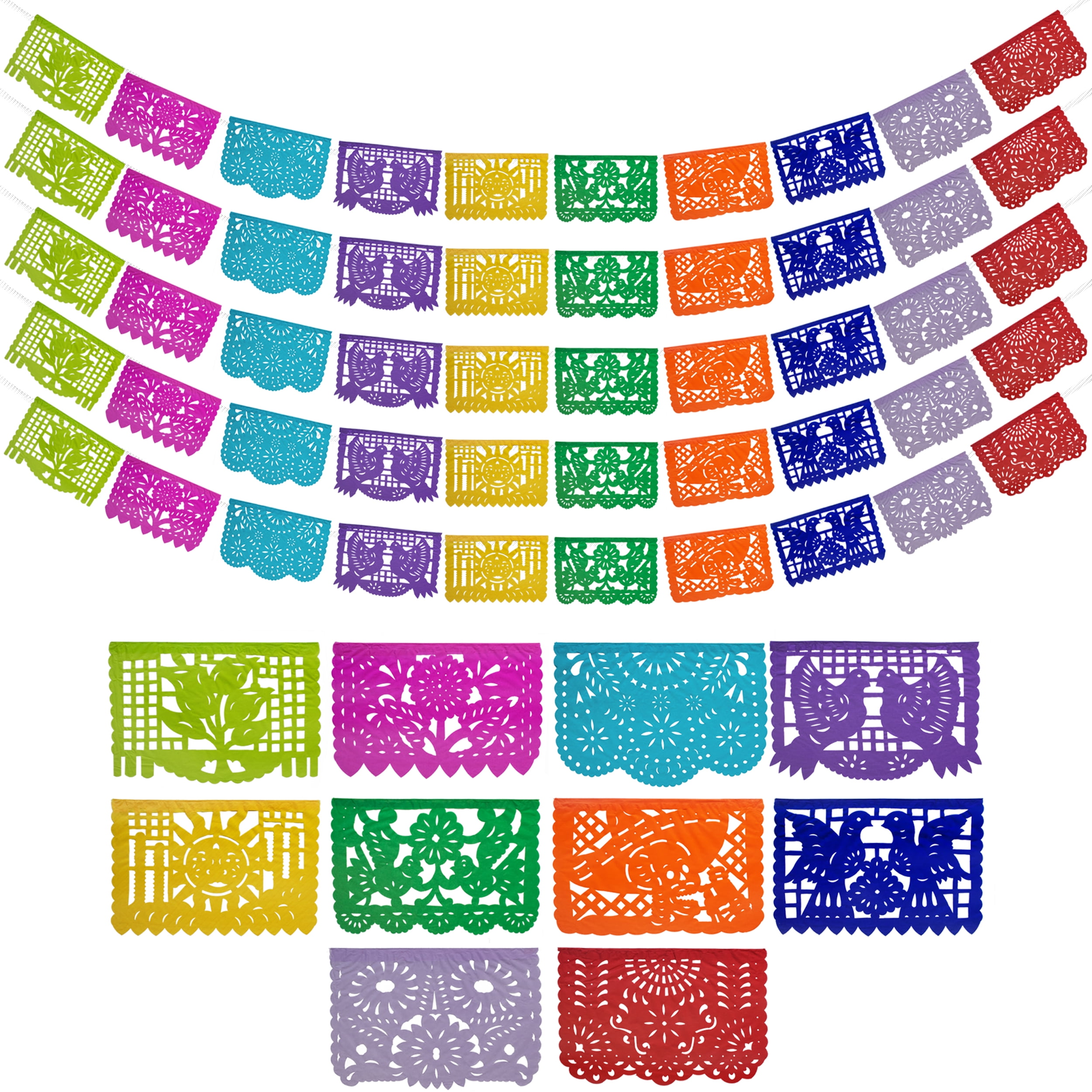Authentic Mexican Party Banner by Fiesta Wraps - Papel Picado Mexicano ...