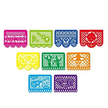 Triangle Plastic Mexican Banner- Multicolor … - Walmart.com