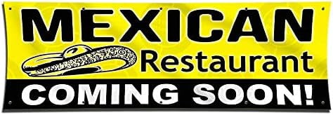 Mexican Restaurant Coming Soon Banner (3ft X 9ft) Vinyl Display Various ...