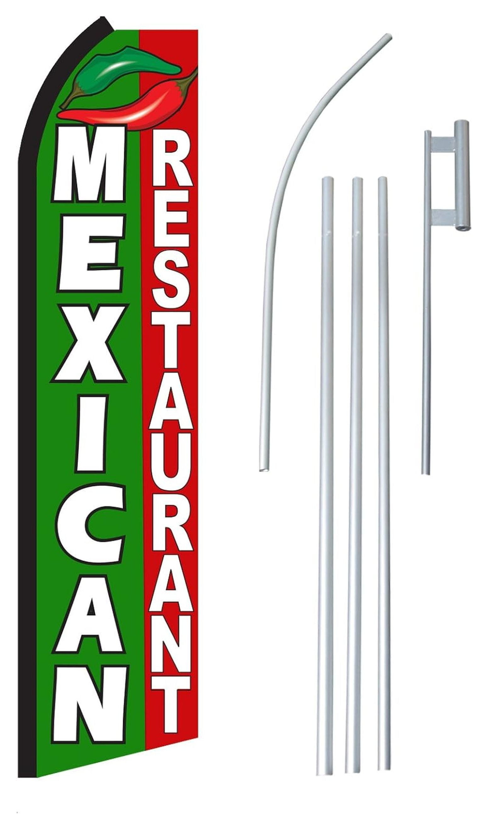 - "Mexican Restaurant" Complete Flag Kit - Includes 12' Swooper ...