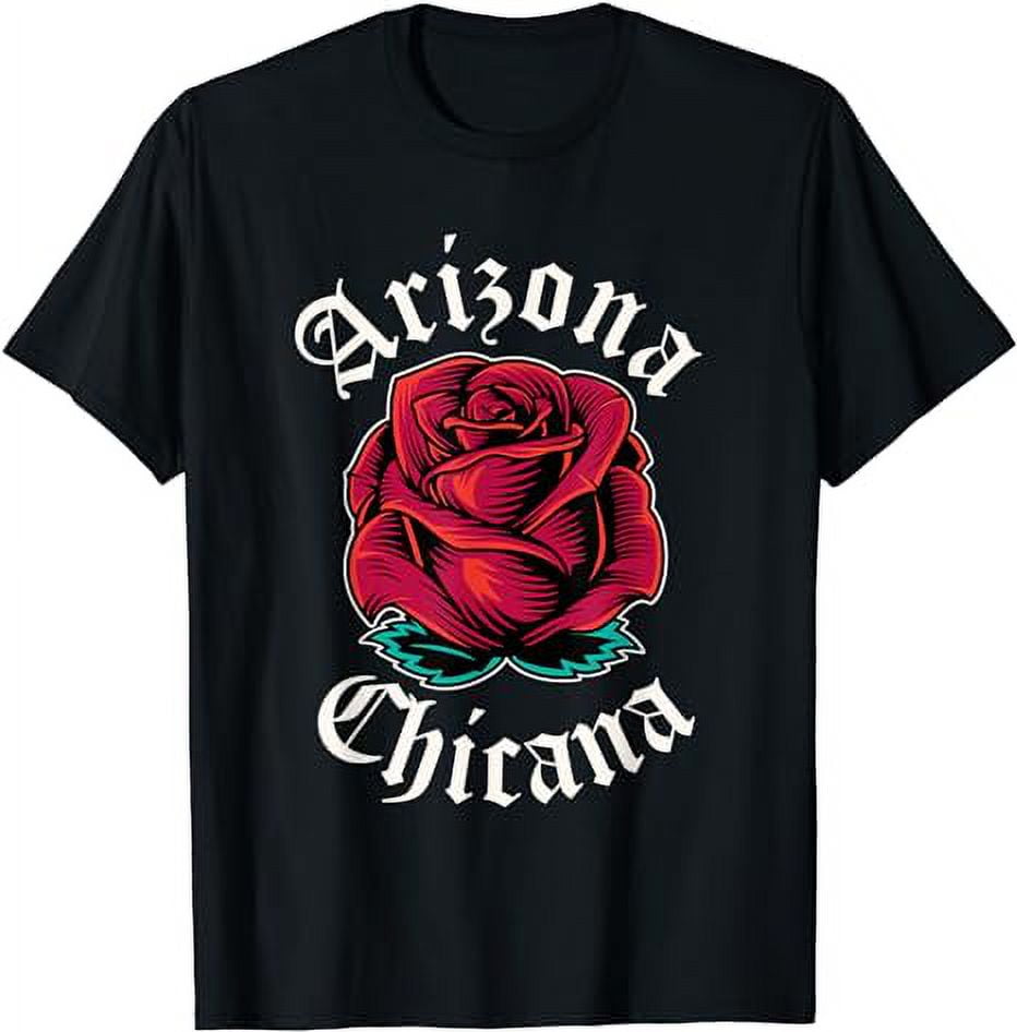 Mexican Rose Latina Clothing Women Hispanic Arizona Chicana T-Shirt ...