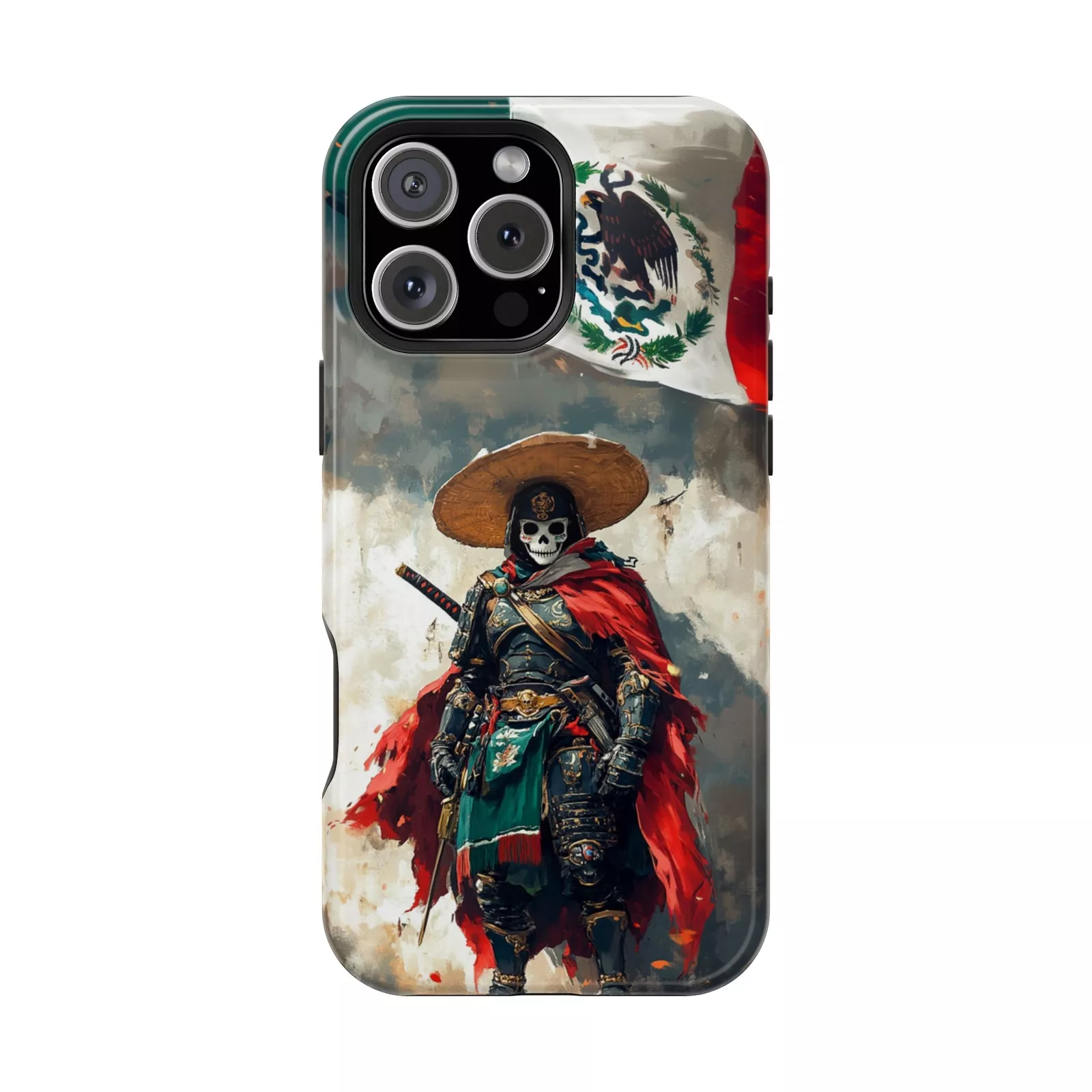 Mexican Samurai Armor Warrior Phone Case for iPhone 17 through 11 Pro ...