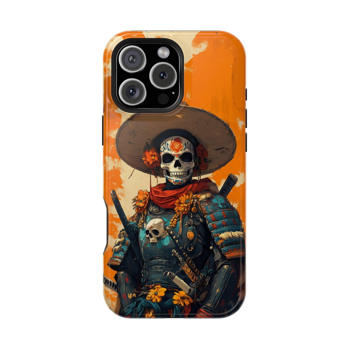 Mexican Samurai Dia de Los Muertos Warrior Artistic Design Phone Case ...