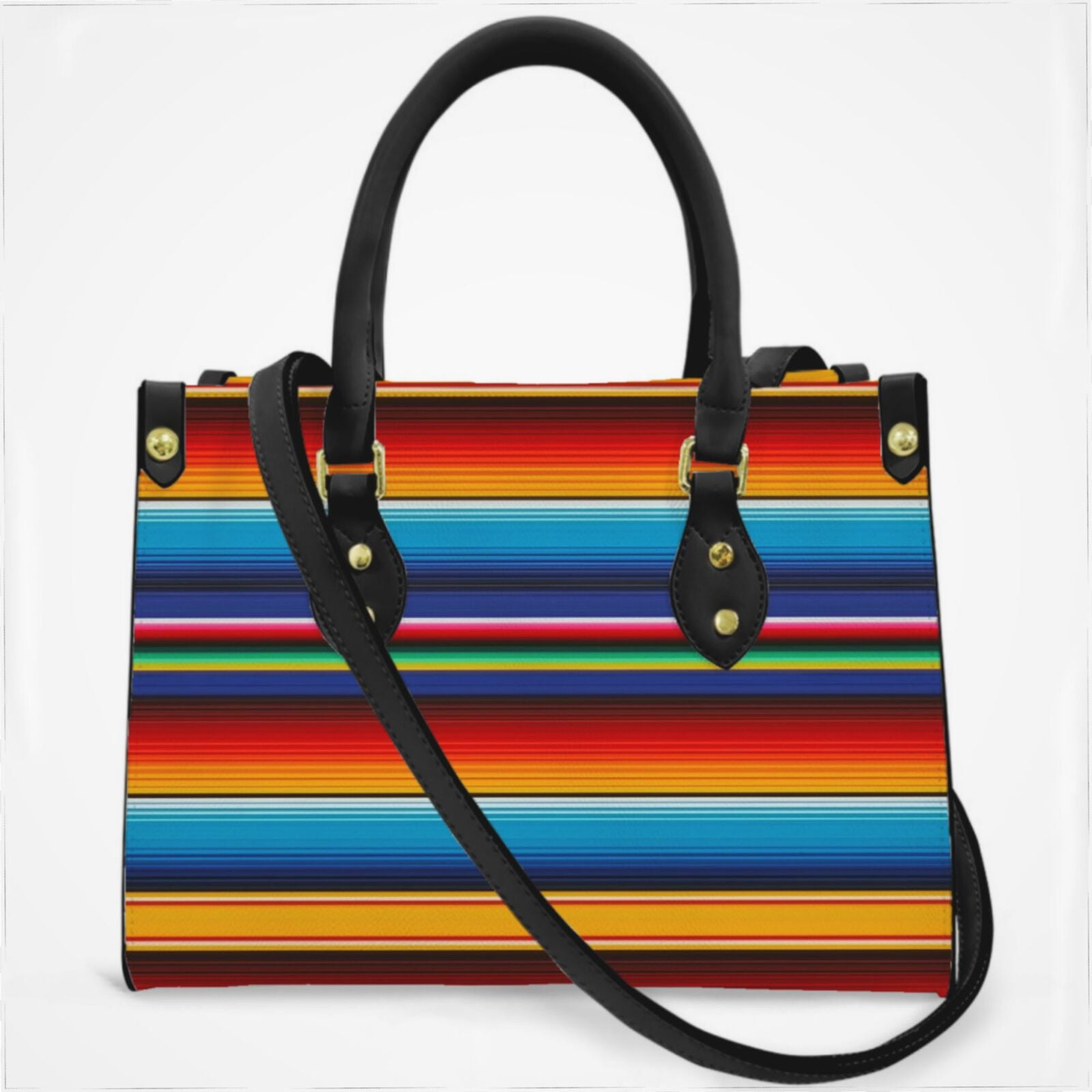 Mexican Serape Cross Body Bags For Women Small Leather Female Handbags ...