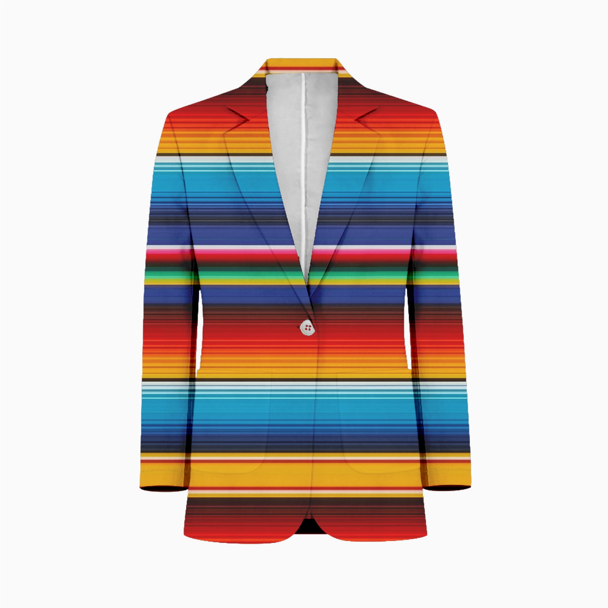Mexican Serape Mens Suits Shawl Collar Slim Fit Suit Mens Groom Jacket ...