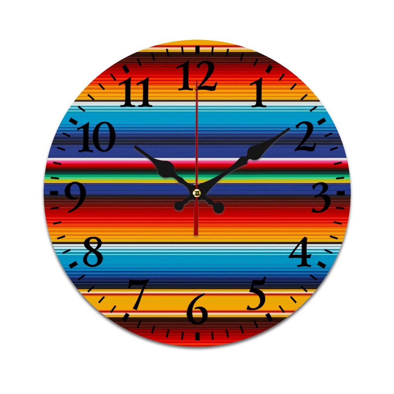 Mexican Serape Wall Clock Modern Design Clocks Wall Hanging Home Office ...
