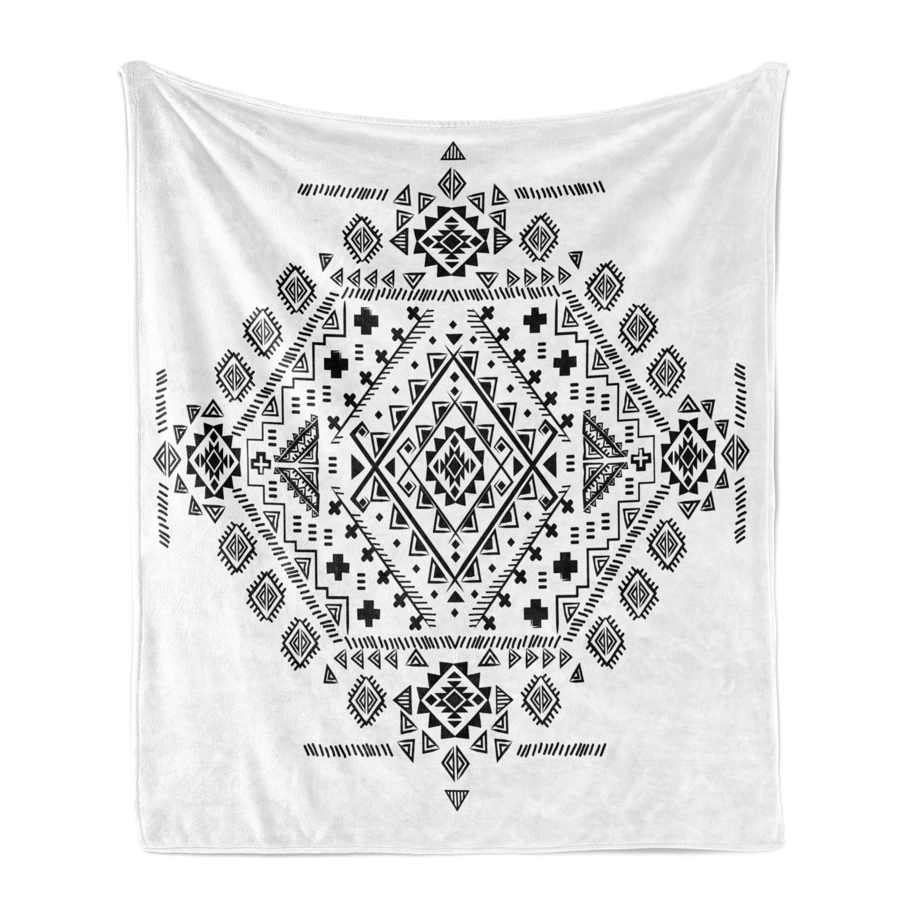 Mexican Soft Flannel Fleece Throw Blanket, Maya with Prehistoric ...