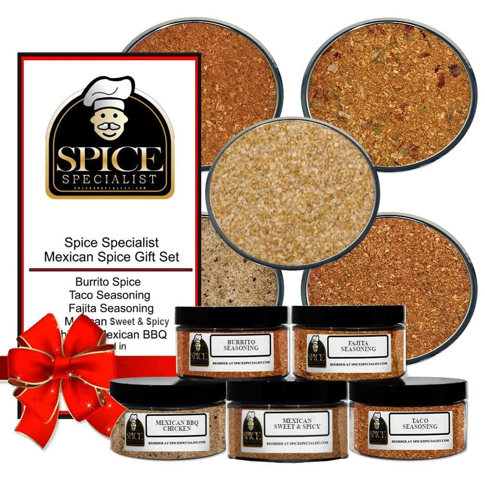 Mexican Spice Gift Set - Contains: 5 different spice jars(1 each of ...