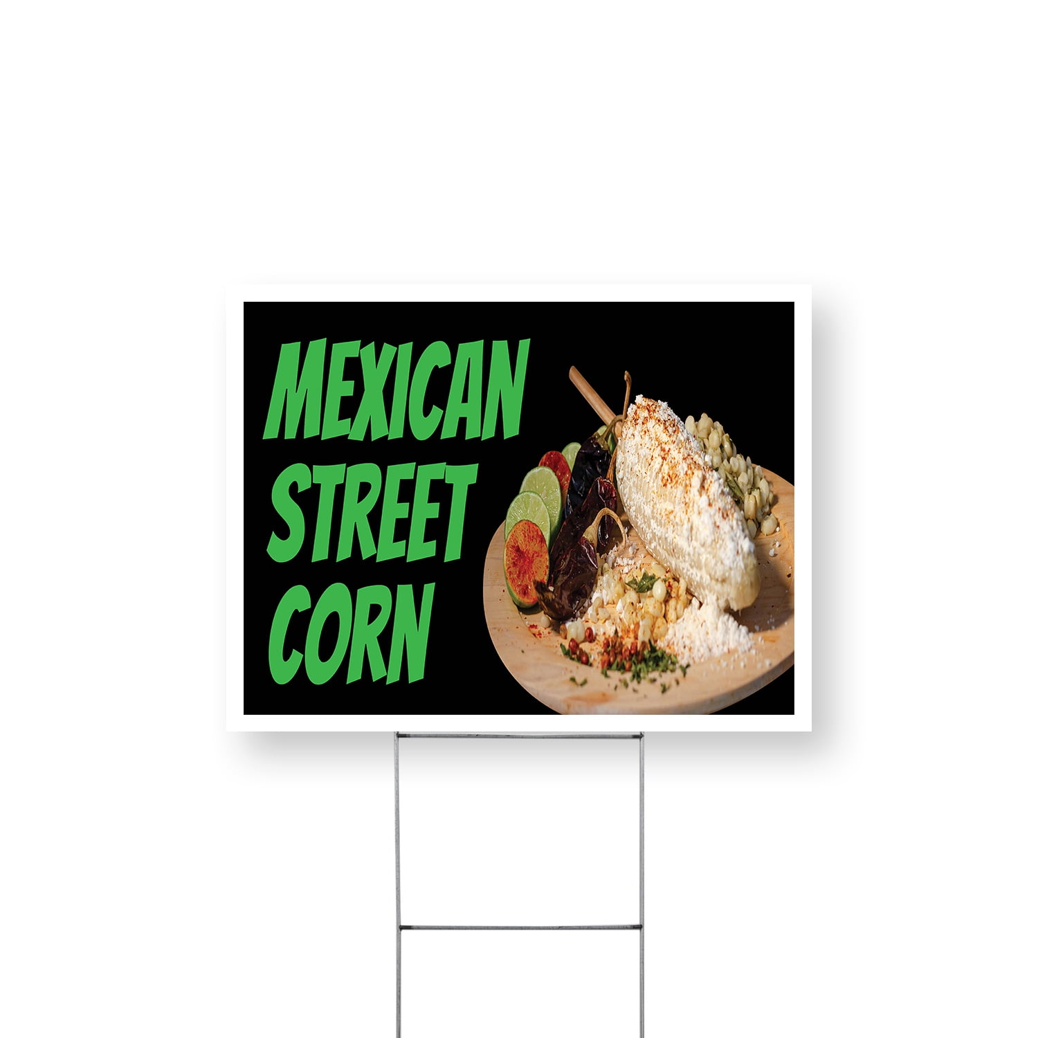Mexican Street Corn Yard Sign 12 Inch x 16 Inch Single Sided ...