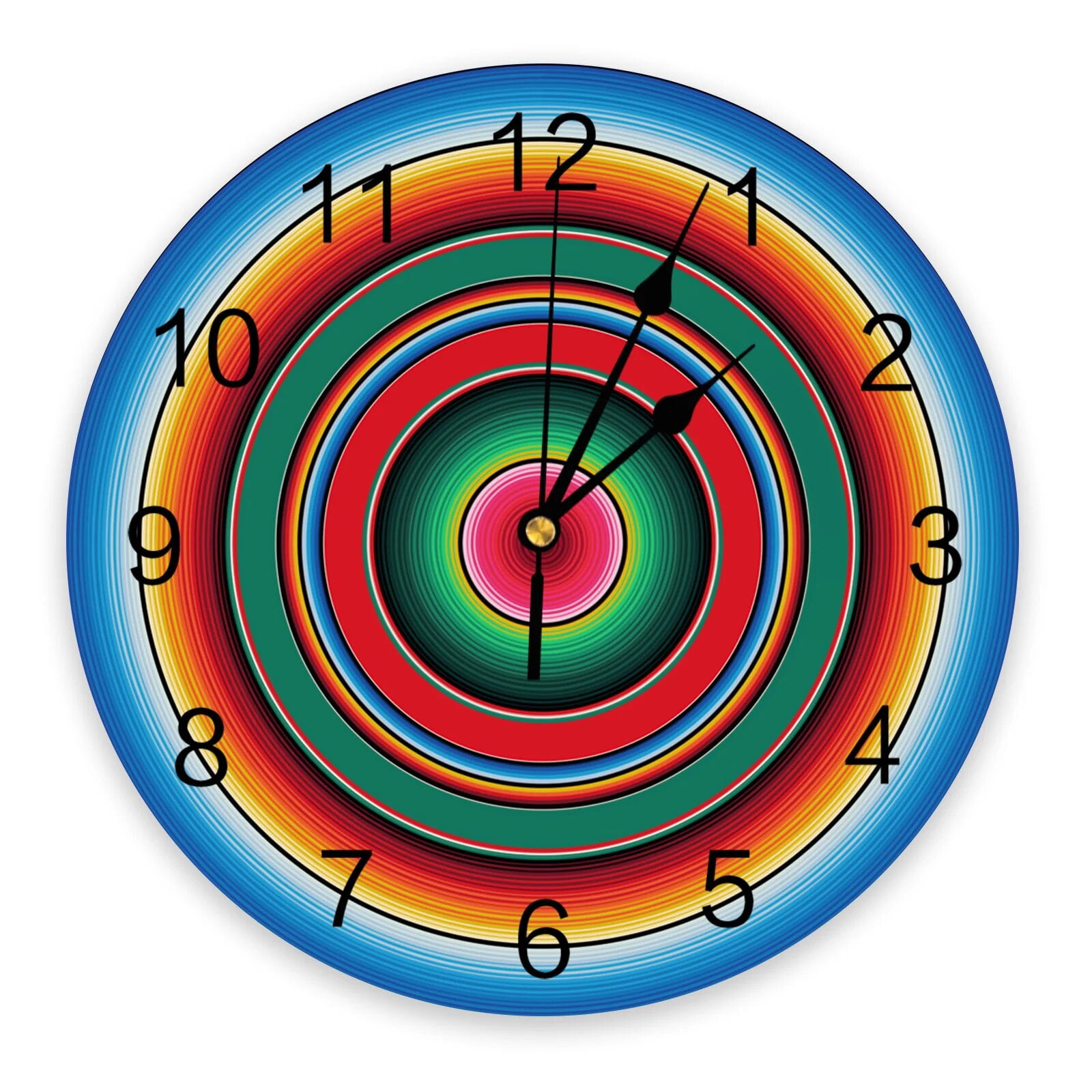 Mexican Stripes Clocks Wall Home Decor Modern Kitchen Room Bedroom ...