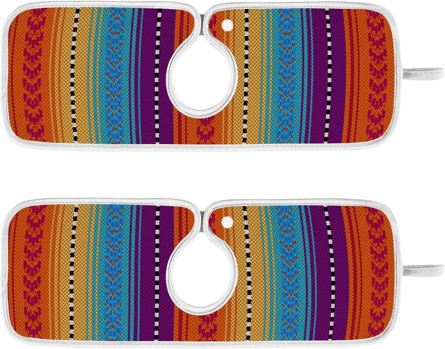 Mexican Stripes Colorful Sink Splash Guard for Faucet 2 Packs Faucet ...