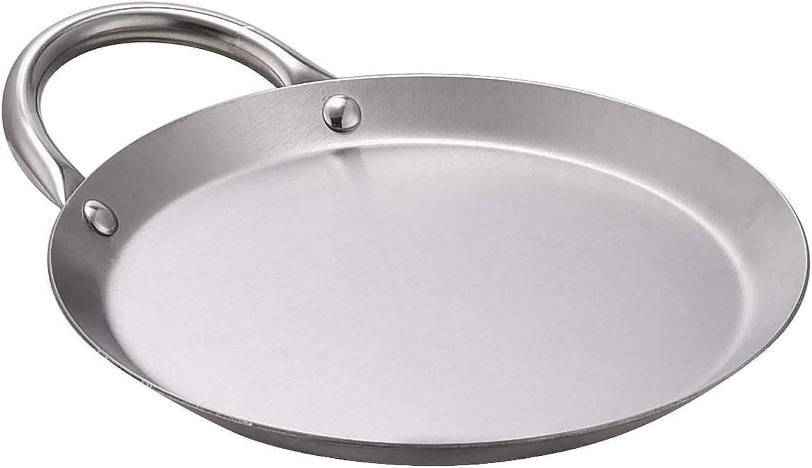 Mexican Style 11.5" Stainless Steel Flat Circle Fry Pan Comal With ...