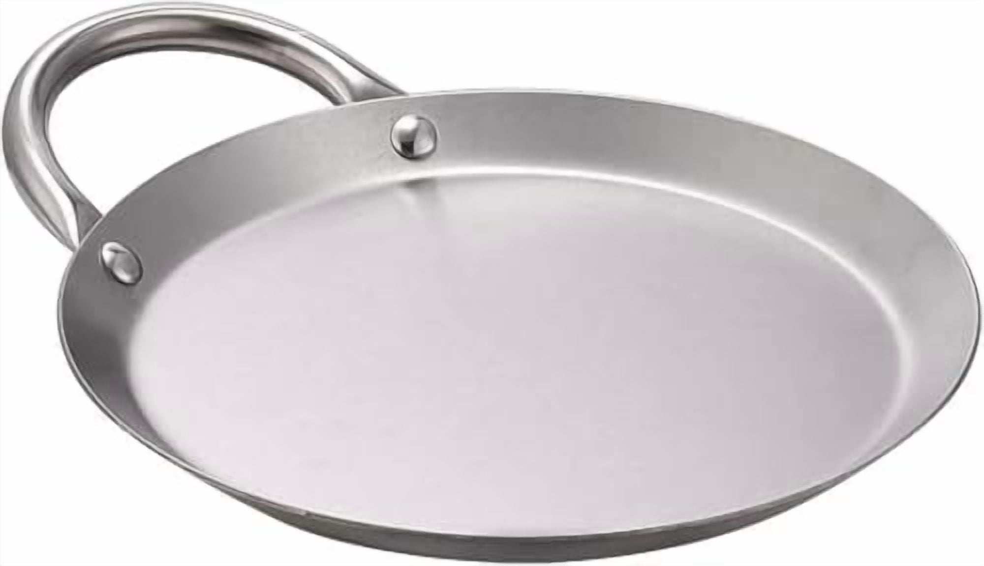 Mexican Style 8.5" Stainless Steel Flat Circle Fry Pan Comal With ...