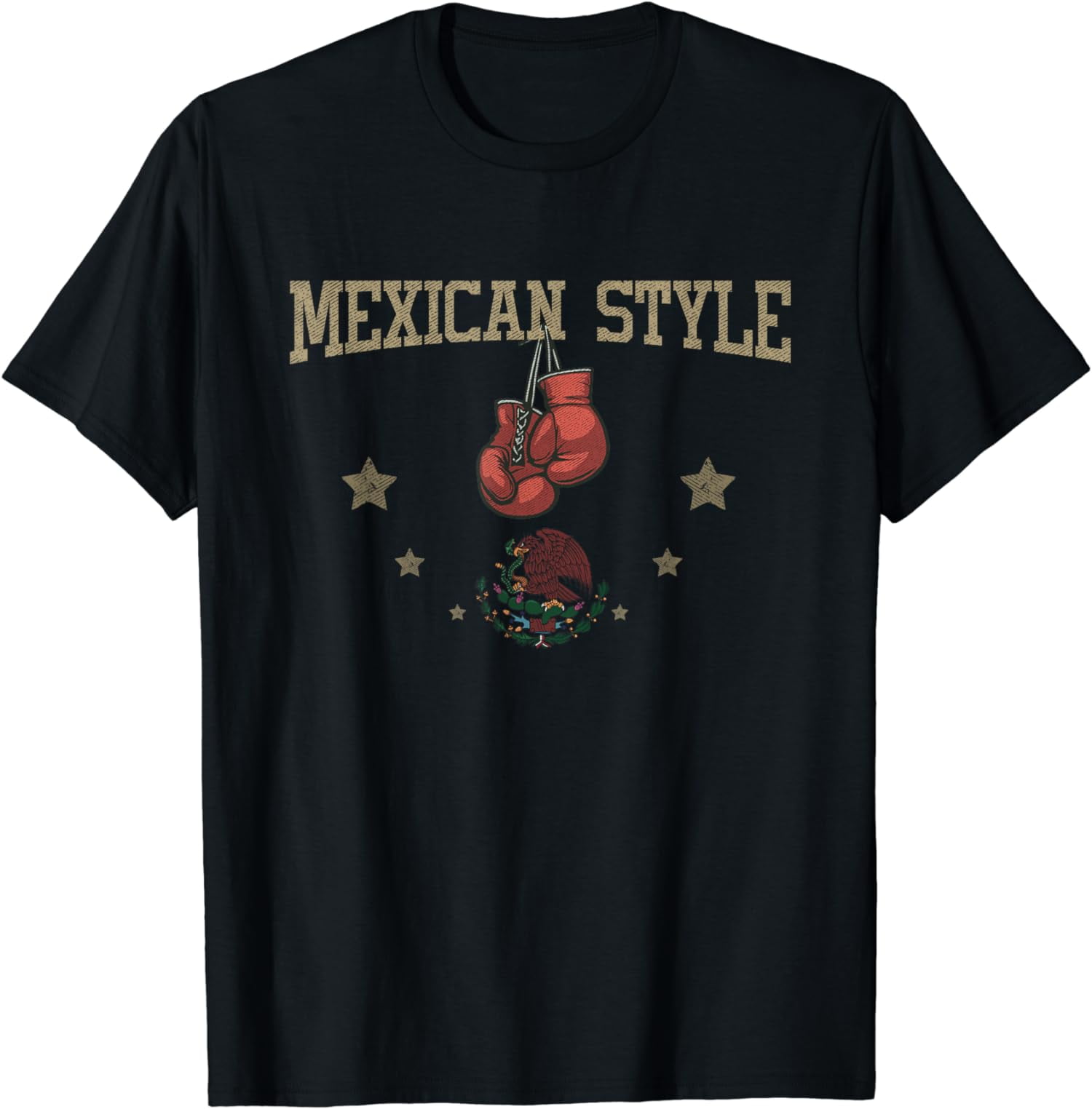 Mexican Style Boxing Eagle Holding A Snake Symbol Of Mexico T-Shirt ...
