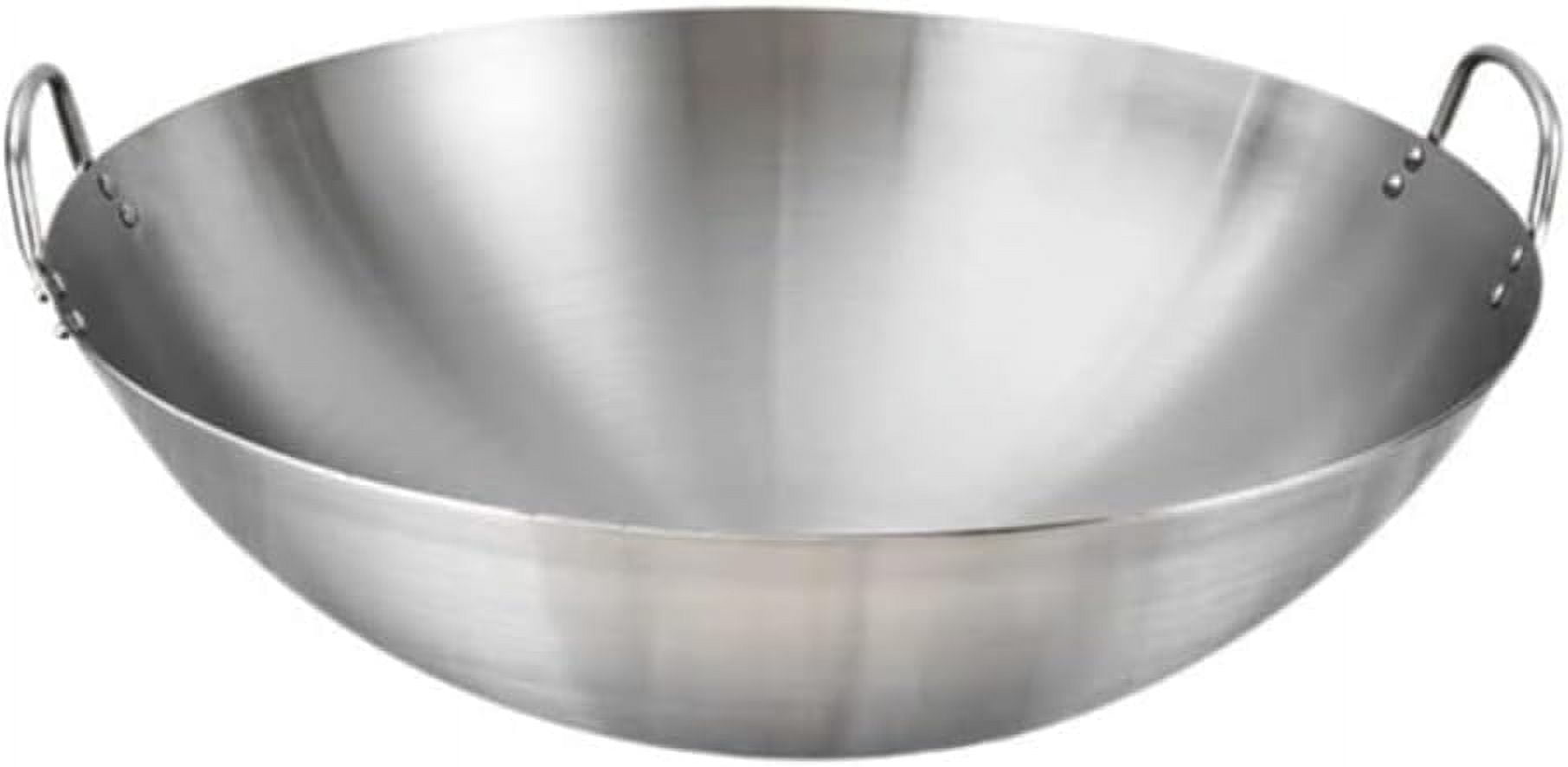 Mexican Style Extra Large Stainless Steel Wok With Metal Handles ...