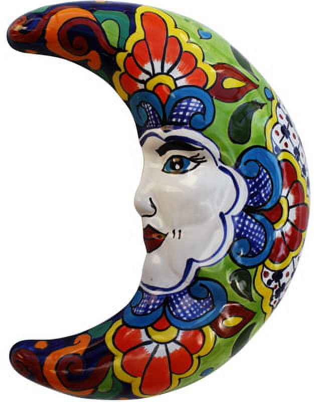 Mexican Talavera Ceramic Moon Face - Walmart.com